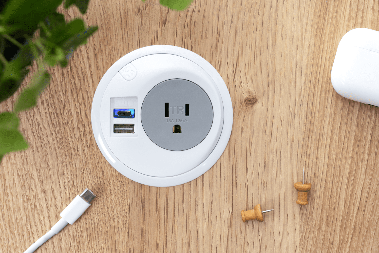 PIXELTUF - in desk power and USB C charging